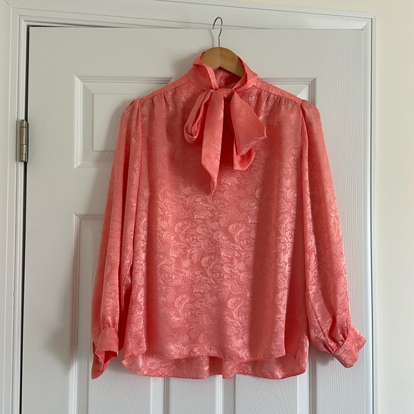 Vintage | Tops | Vintage Victorian Style Silk Blouse | Poshmark